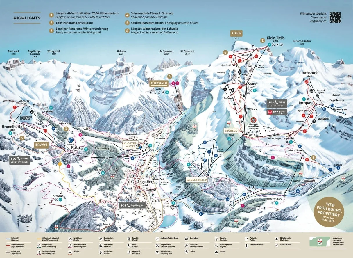 Engelberg Titlis Ski Resort Trail Map (PDF Download) - WeSki